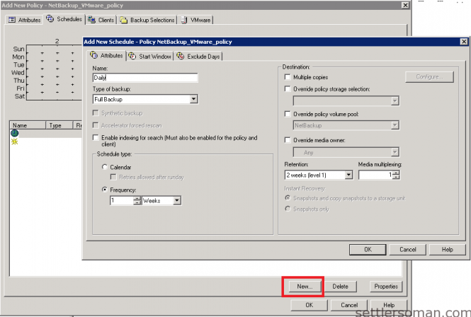 How to configure NetBackup policy to backup VMware VMs | Settlersoman ...