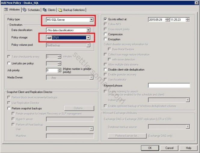 How To Configure A Netbackup Policy To Protect Microsoft Sql Databases Settlersoman A