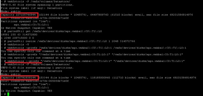 How to expand VMFS datastore from the command line (CLI) on vSphere 5.x ...